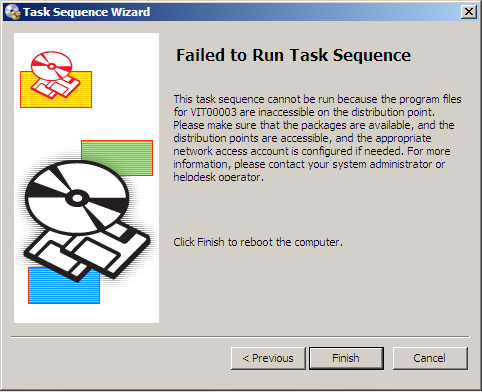 Failed to Run Task Sequence | System Management