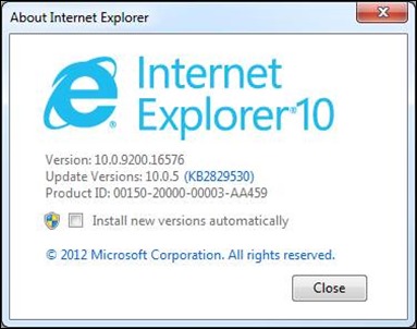 Uncheck “Install new versions automatically” in Internet Explorer 10 ...