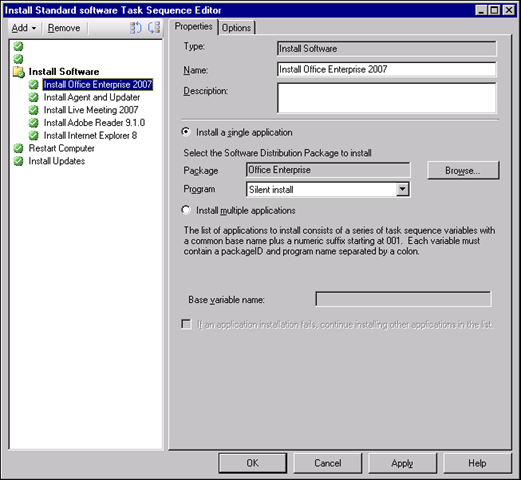Install software using Task Sequence | System Management